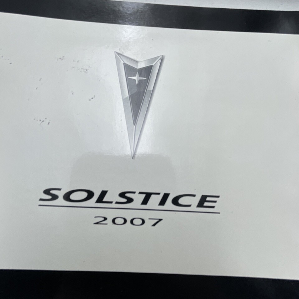 07 2007 Pontiac Solstice Owners Manual | eBay