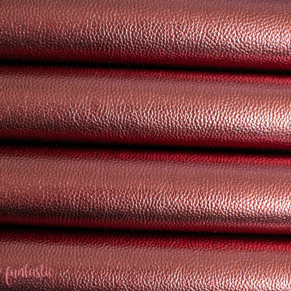 Textured Metallic Leatherette Fabric - Shiny Faux Leather for Crafts ...