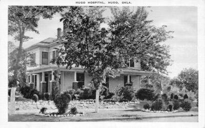 HUGO, OK Oklahoma HUGO HOSPITAL Choctaw County c1940's Linen B&W ...