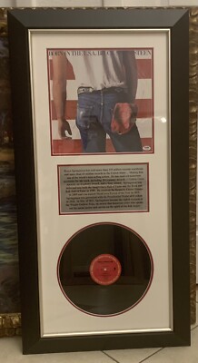Bruce Springsteen framed Born To Run signed Album cover w/ PSA & bio ...