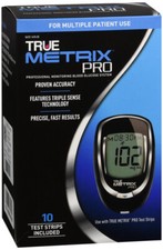 True Metrix Pro Monitoring Blood Glucose System 10 Test Strips for sale ...