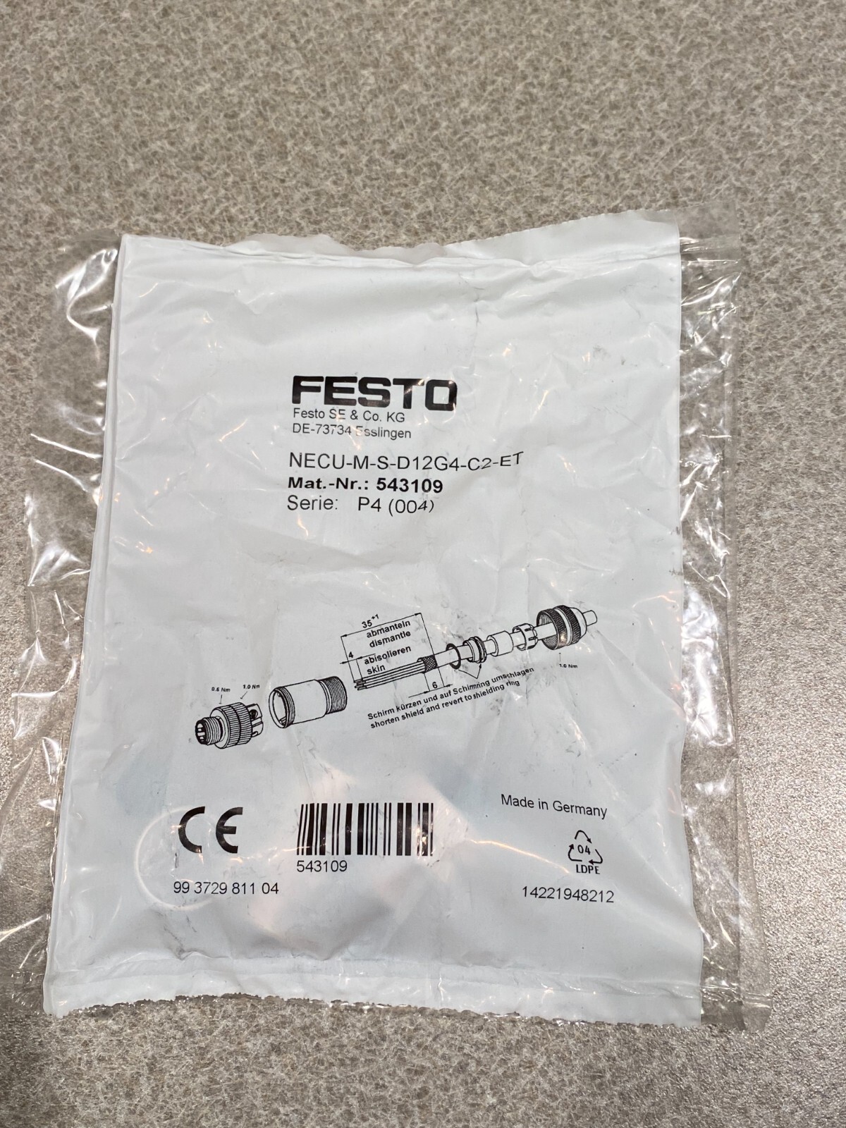 FESTO NECU-M-S-D12G4-C2-ET (543109) FIELD WIREABLE | eBay