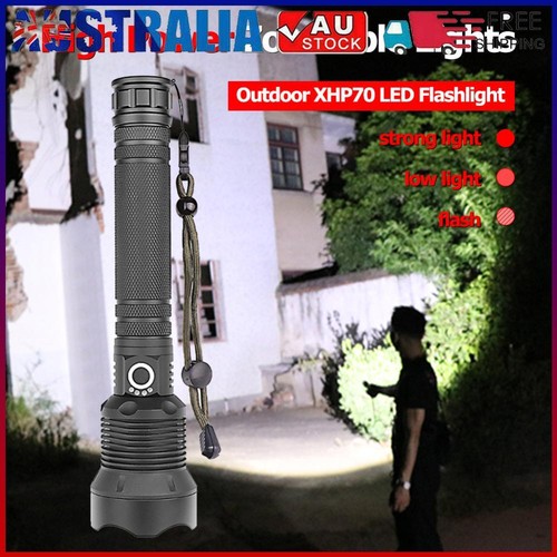 XHP70 LED Flashlight 3 Modes 2000LM Torch Light USB Rechargeable ...