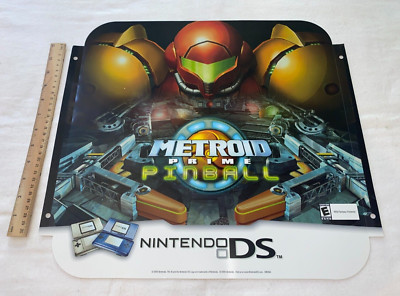 METROID PRIME PINBALL Nintendo DS Original Vintage Store Display Poster ...