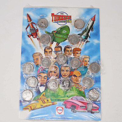 VINTAGE 1993 FINA THE THUNDERBIRDS COLLECTION COIN MEDAL WALL CHART ...
