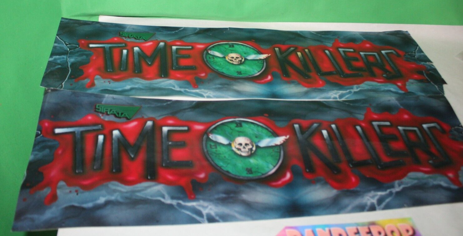 Vintage Video Game Arcade Marquee Strata Time Killers 2 Piece Translite OEM | eBay