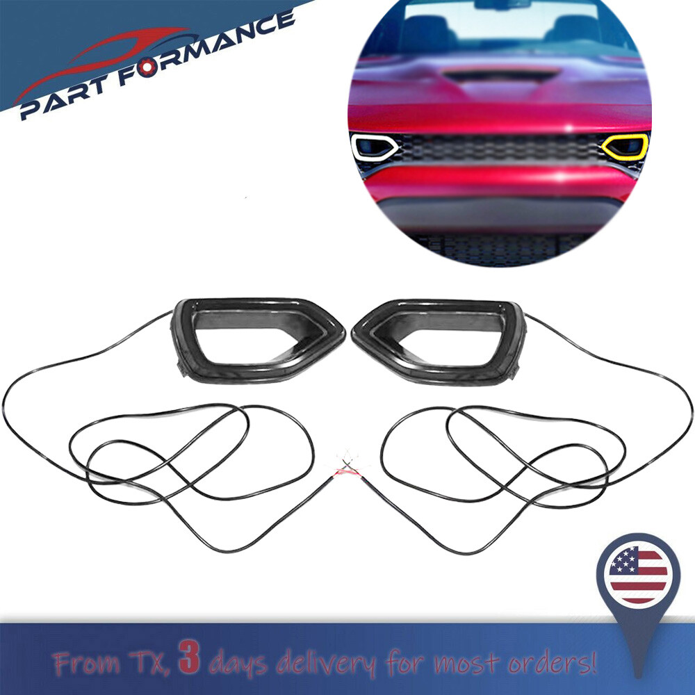 For 2015-2019 Dodge Charger SRT Scat Pack Smoked Grille LED Lights ...