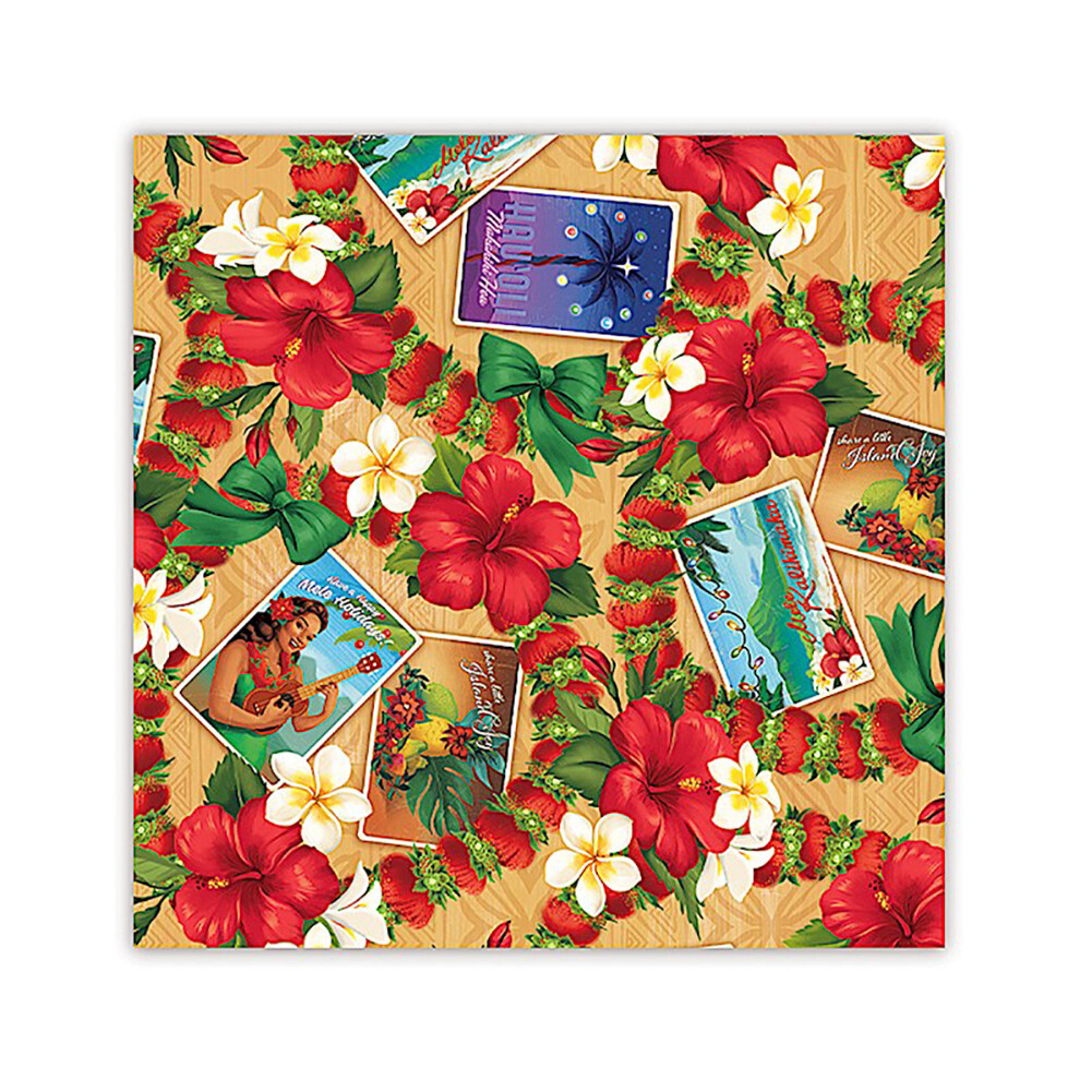 Hawaiian Wrapping Paper Set of 2 Rolls Holidays Hibiscus Plumeria | eBay