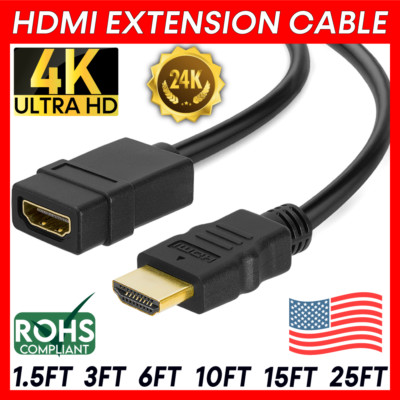 HDMI Extension Cable Male to Female HDMI Cable Extender 4K 1.5 3 6 10 ...