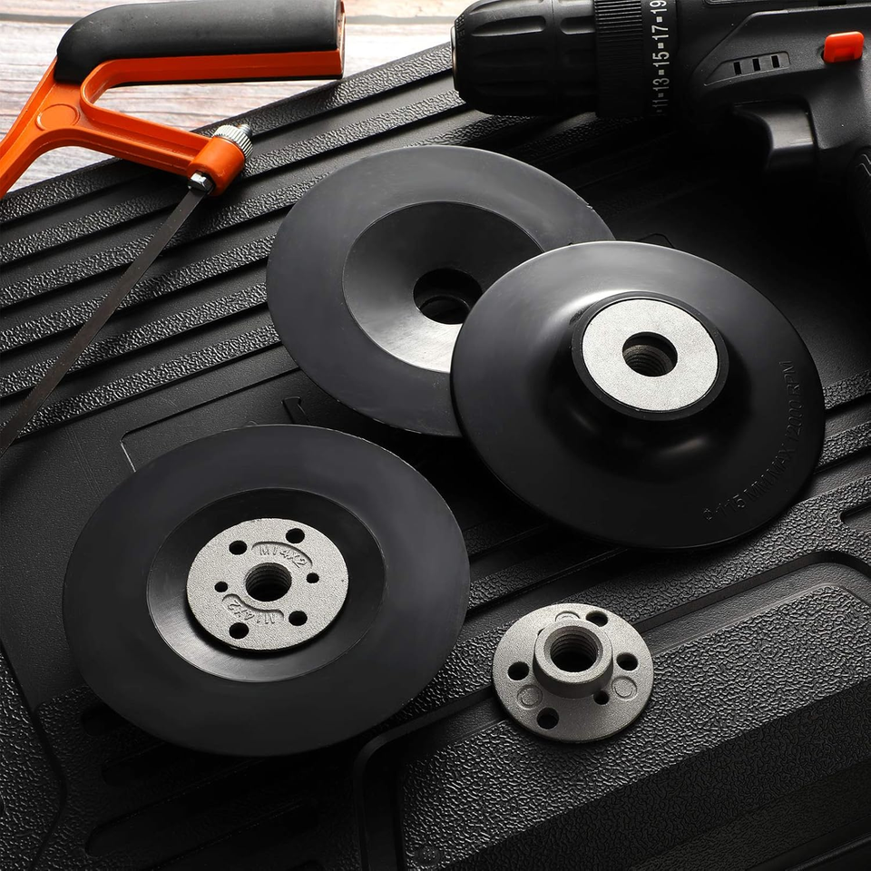 3 Pieces 4-1/2 Inch 14 Mm Sanding Disc Backing Pads Replacement Disc ...