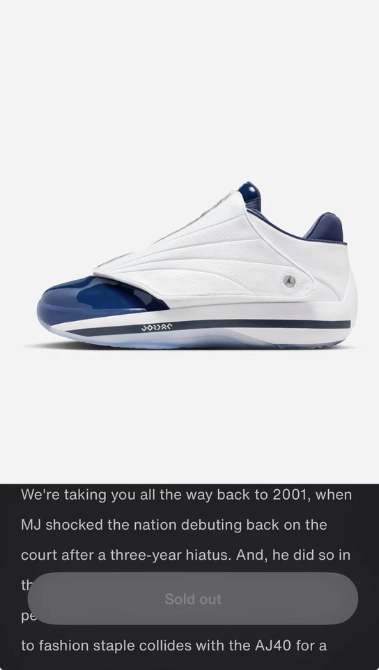 Air Jordan 4016 White And Midnight Navy - Sz 12M - DS - IR2080-100 | eBay