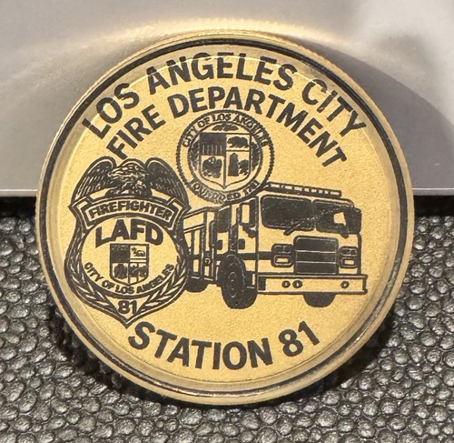 LAFD LOS ANGELES FIRE DEPARTMENT Solid Brass Challenge Coin 40mm | eBay