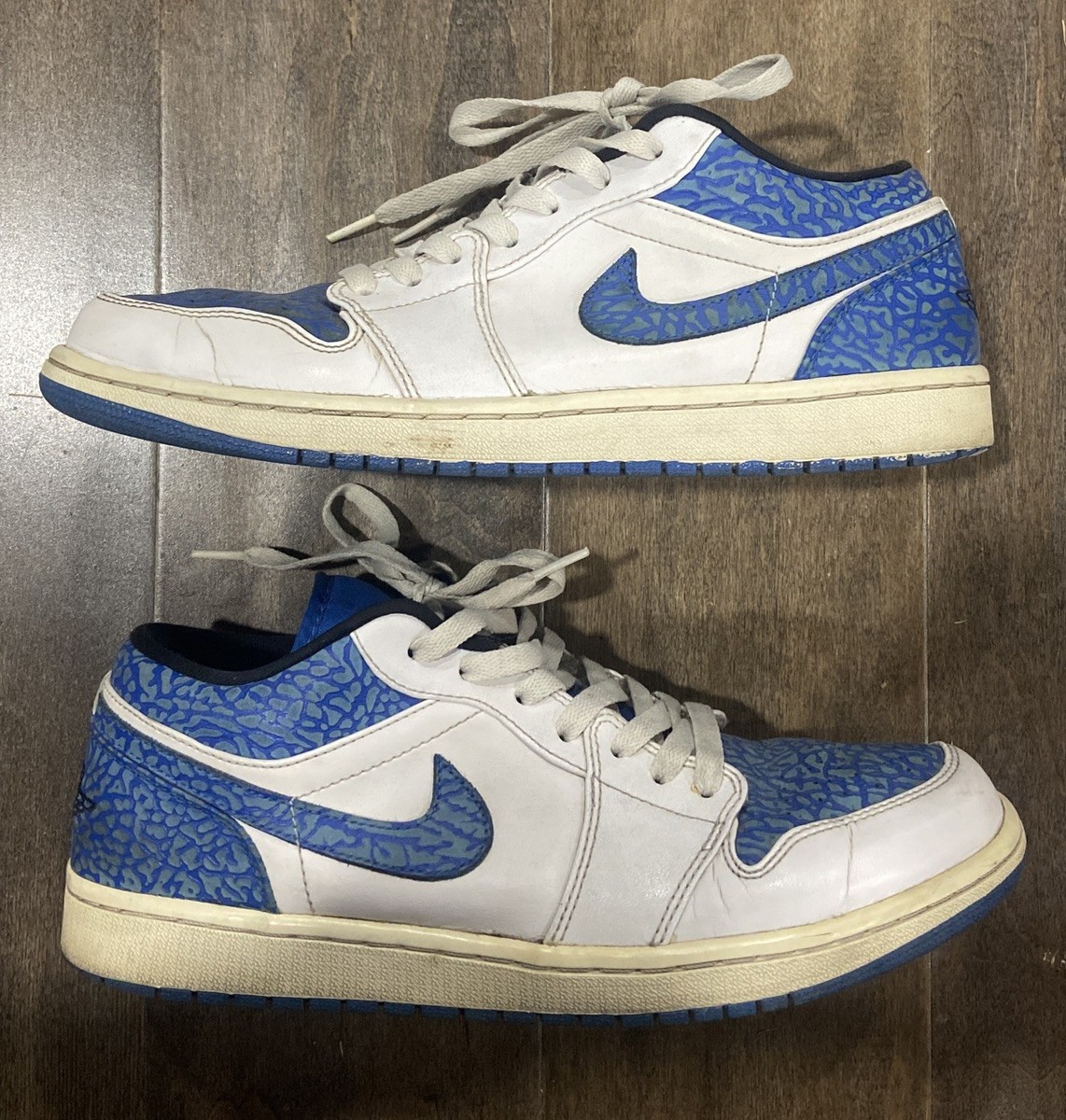 Light Blue Dunks Low Blue And White Jordan Dunk Low, Size UK 5, Worn A ...