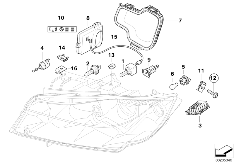 BMW Genuine Angel Eye Bulb On Halogen For ZKW Headlights For E90 E91 ...