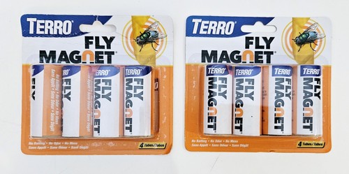 2 NEW Packs TERRO Fly Magnet T510 Sticky Fly Insect Paper Trap ~ 4 ...