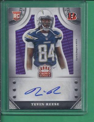 *2014 CROWN ROYALE ROOKIE AUTOGRAPH PREMIER DATE TEVIN REESE Bengals 10 ...