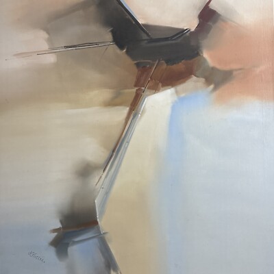 ORIGINAL SIGNED JOSEF KUGLER ABSTRACT PAINTING ACRYLIC CANVAS 48x36 ...