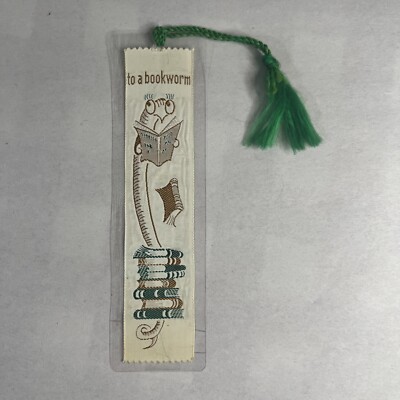 Vintage Woven Bookmark 1962 To a Bookworm Quality Industries USA Made ...