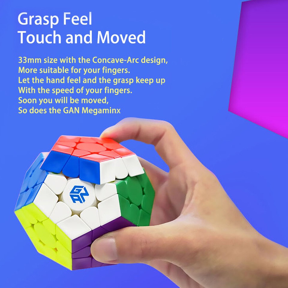 GAN Megaminx M Speed Cube Pentagonal Magnetic 3×3 Gans Stickerless ...
