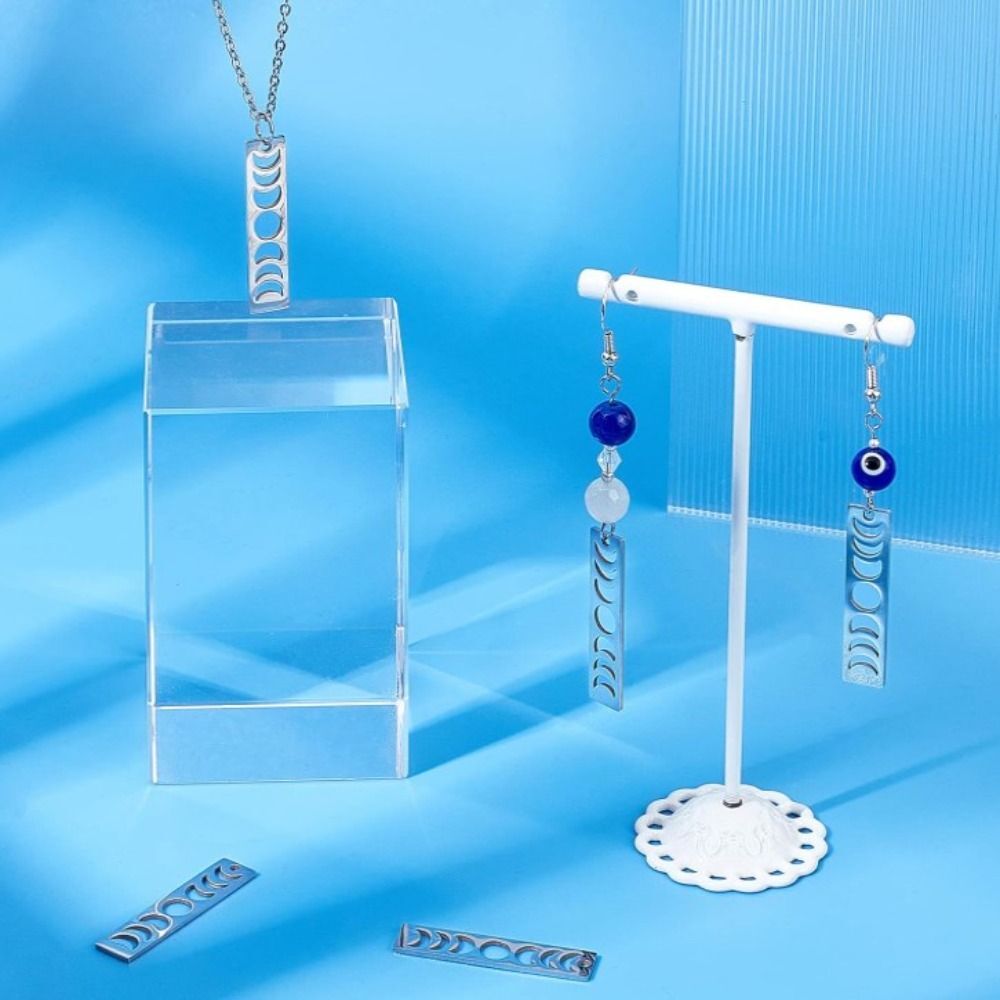 10pcs 8*35mm Moon Phase Bar Pendants Handmade Crafts Lovers | eBay