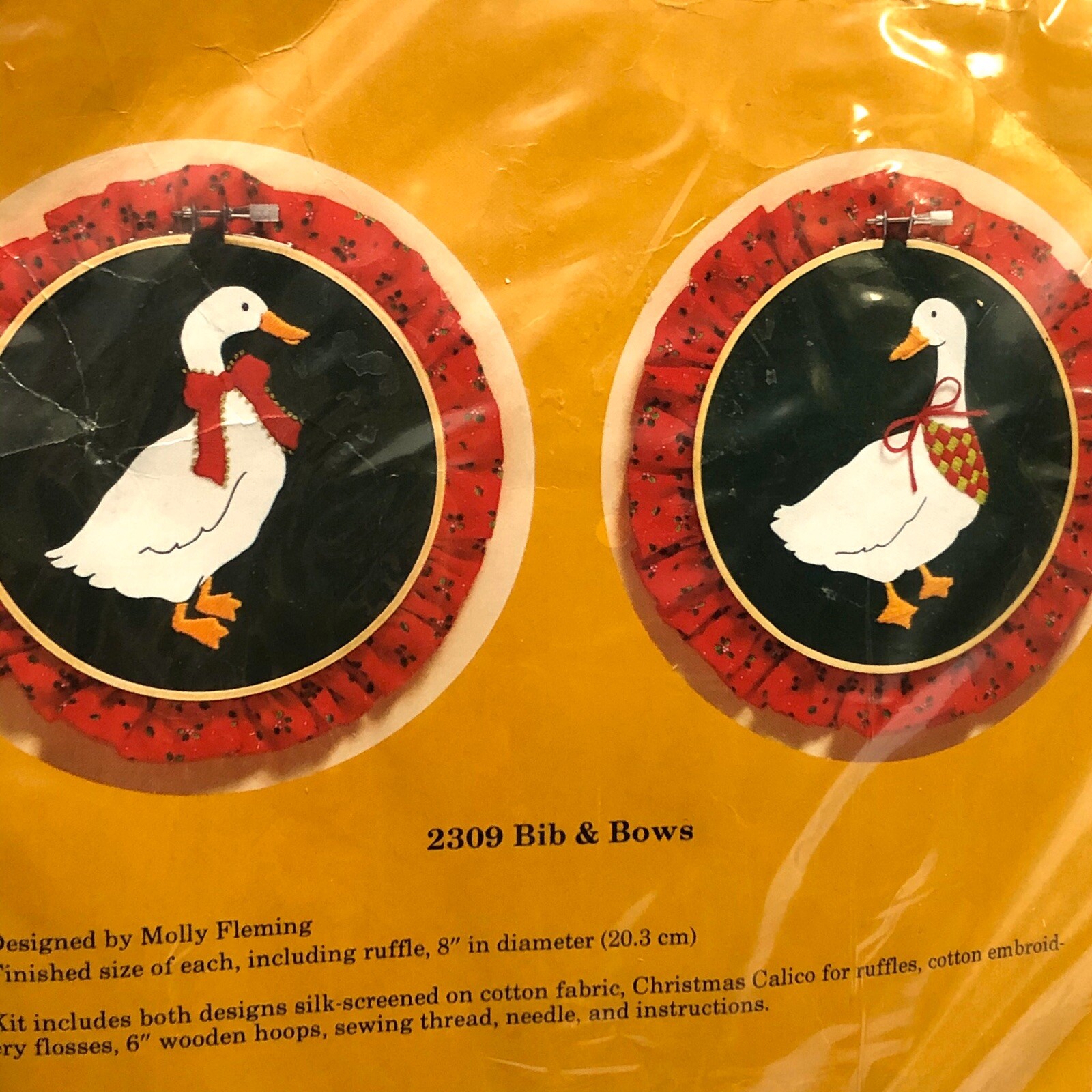 Bib & Bows Needlepoint Embroidery Kit 2309 Goose With 6" Hoop ...