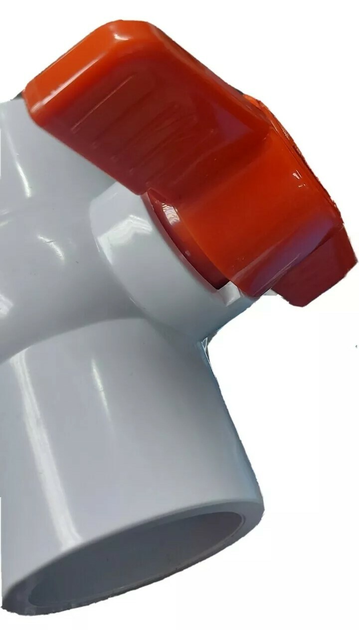 1'' Inline PVC Ball Valve, Compact T-Handle Shut-Off Valve Slip Sch 40 ...