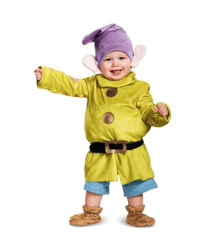 Infant Snow White Deluxe Dopey Disney Baby Dwarf Costume size 12-18 ...