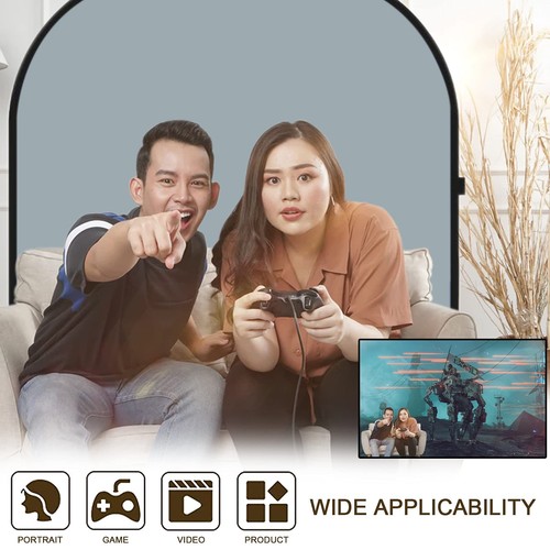 Blue Gray Screen Collapsible Backdrop 5x7/150x200cm Chroma Key Double ...