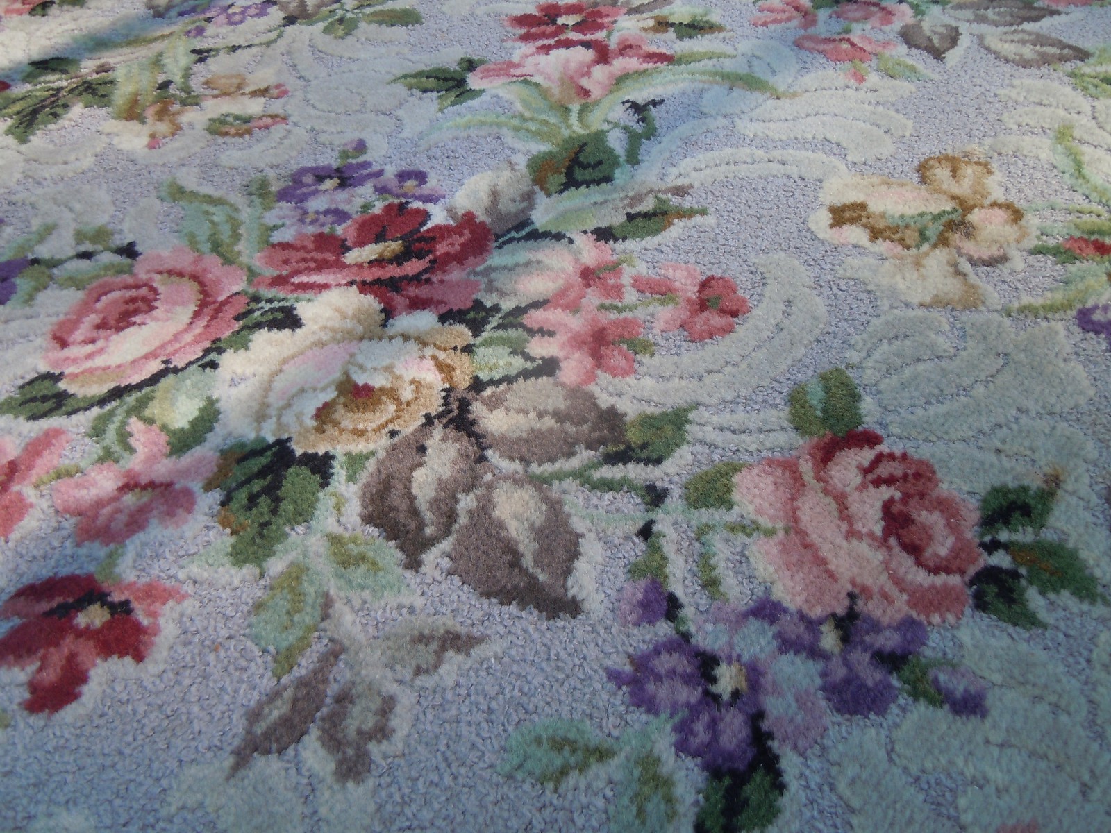 RARE~1930's XTRA LARGE 18 Feet Bigelow Beauvis SCULPTED French Floral ...