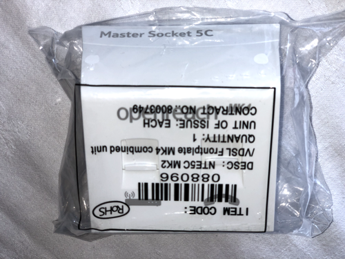 BT Openreach NTE5c MK2 Telephone Master Socket with VDSL/ADSL MK4 ...