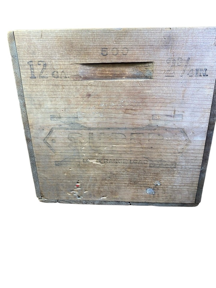 Vtg Western Cartridge Co Small Arms Wooden Ammo Crate 12 Gauge Ammo Box ...