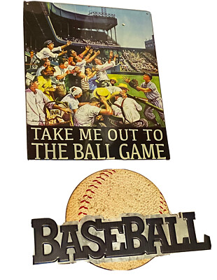 2 Baseball Signs Take Me Out To The Baseball Game | eBay