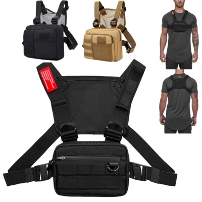 Tactical Combat Chest Rig Bag Front Pouch Recon Pack Sport Protective ...