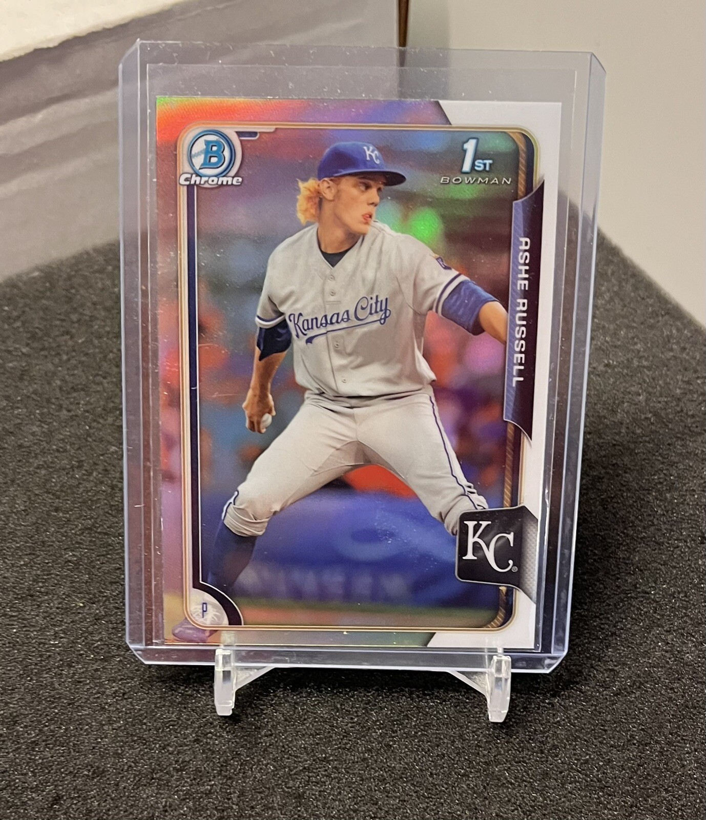Ashe Russell 1st Rookie Refractor 2015 Bowman Chrome card 14 Kansas ...