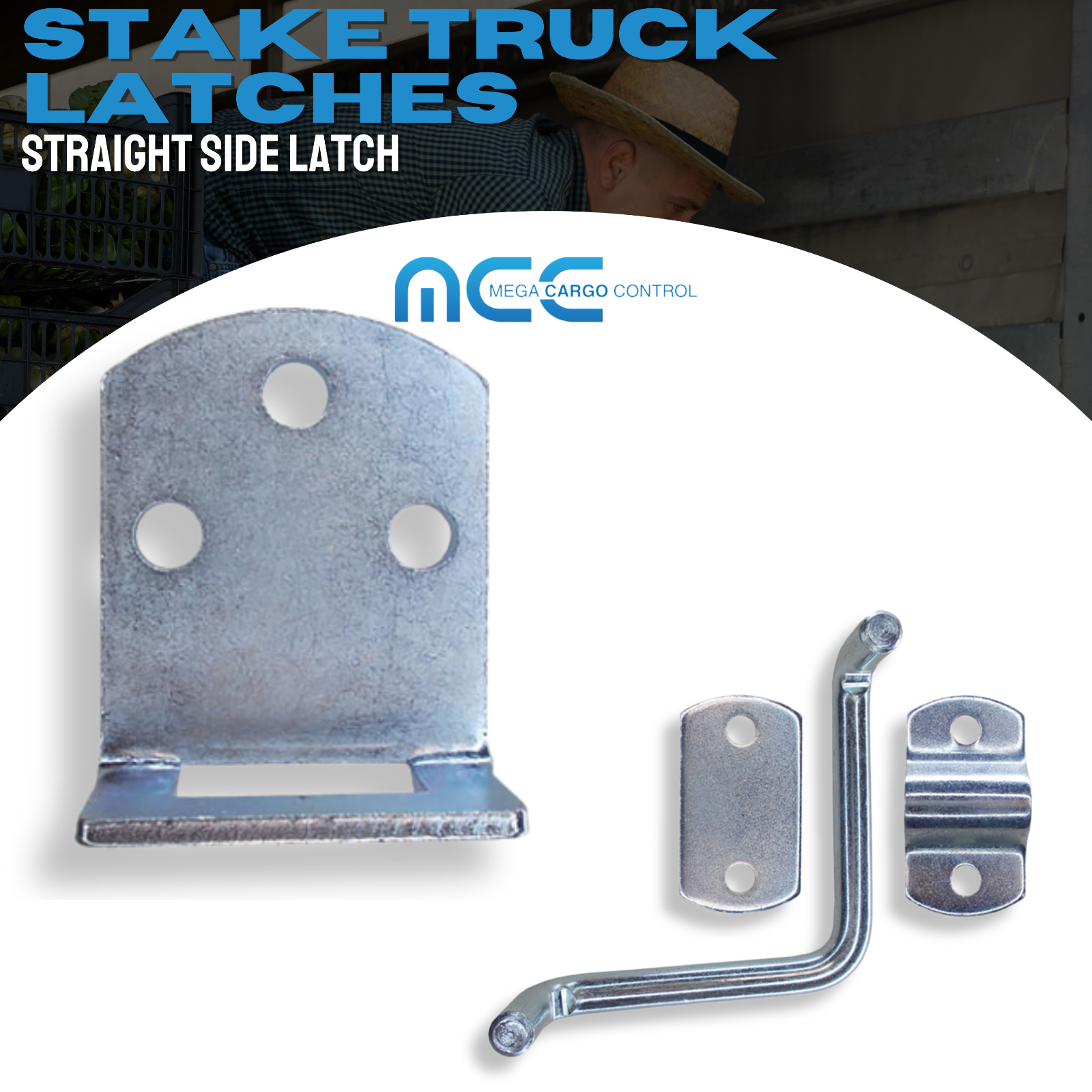 4 Pack Straight Side Gate Stake Bed Latch Bracket Set for Utility ...