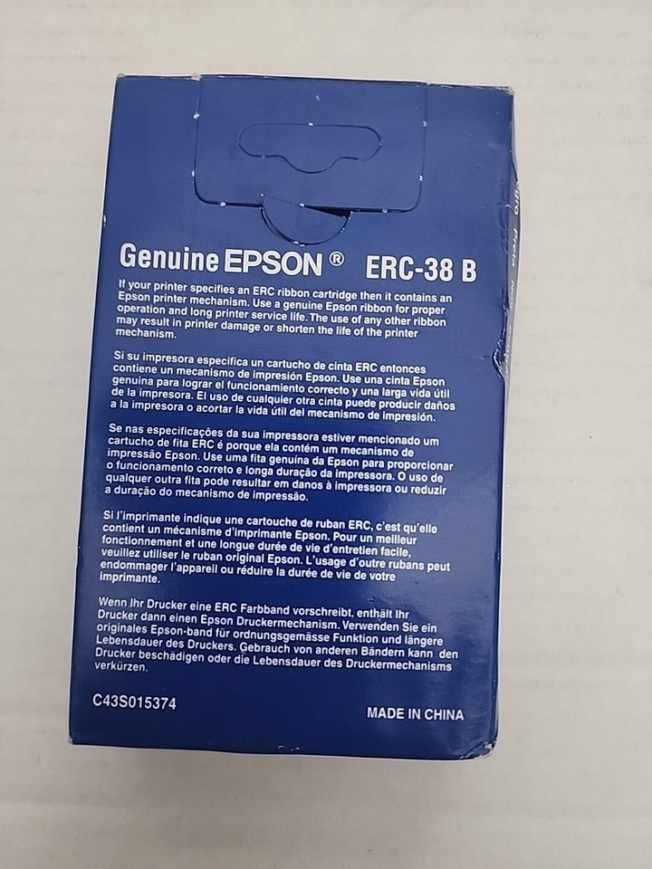 Genuine Epson ERC-38B Black Printer Ribbon Cartridges New Old Stock | eBay