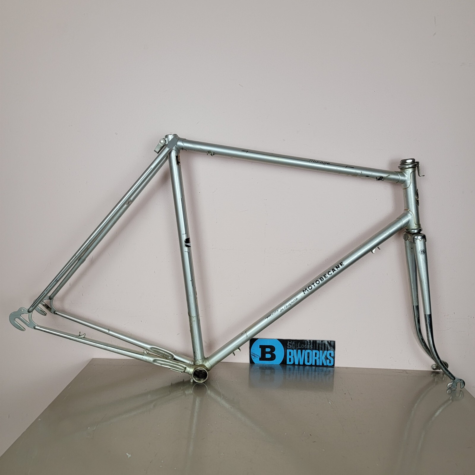 Vintage Motobecane Mirage Road Bike Frameset 59cm 96/120mm Lugged Steel ...