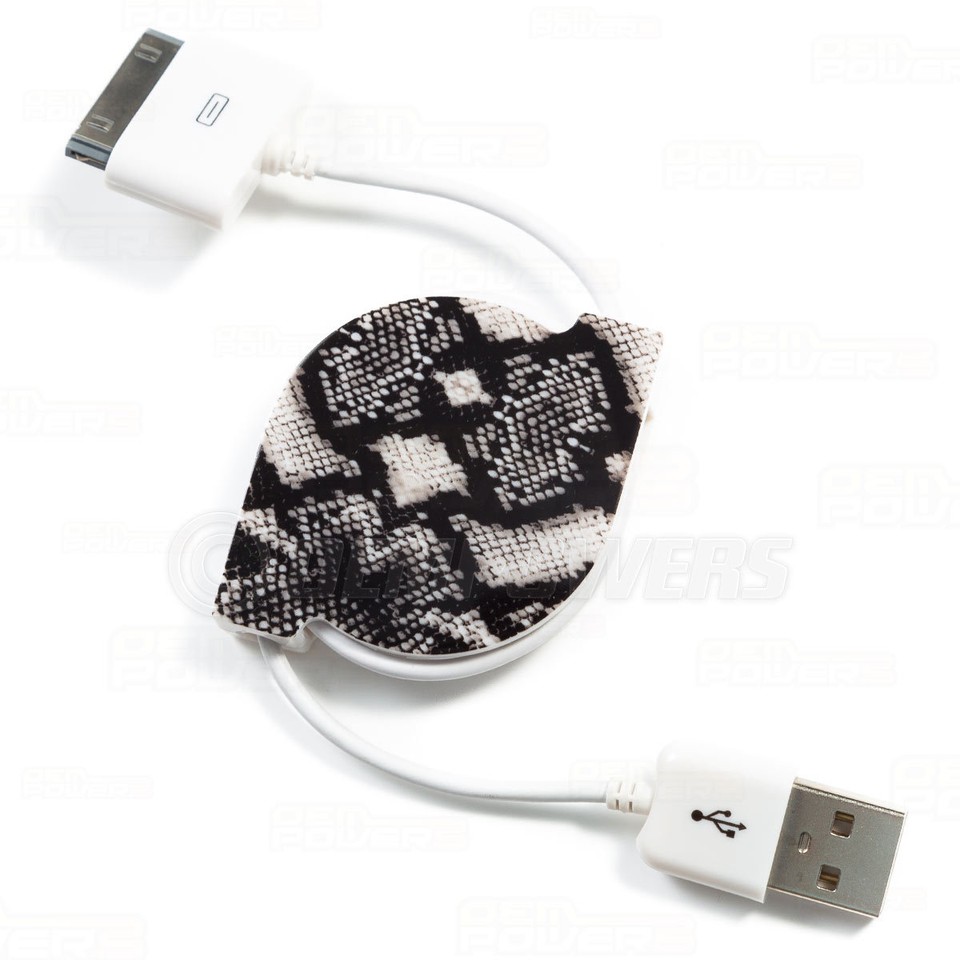 Enercell Retractable USB Sync/Charge Data Cable iPhone iPod Touch Nano ...