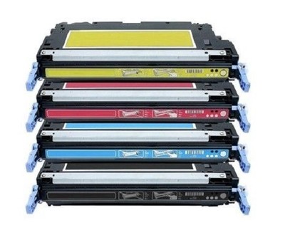4 X Cartridges For HP Color LaserJet CP3505N CP3505X Comp. Q6470A ...