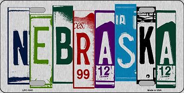 Nebraska Cut Letter Metal Novelty License Plate Tag LPC-1041 | eBay