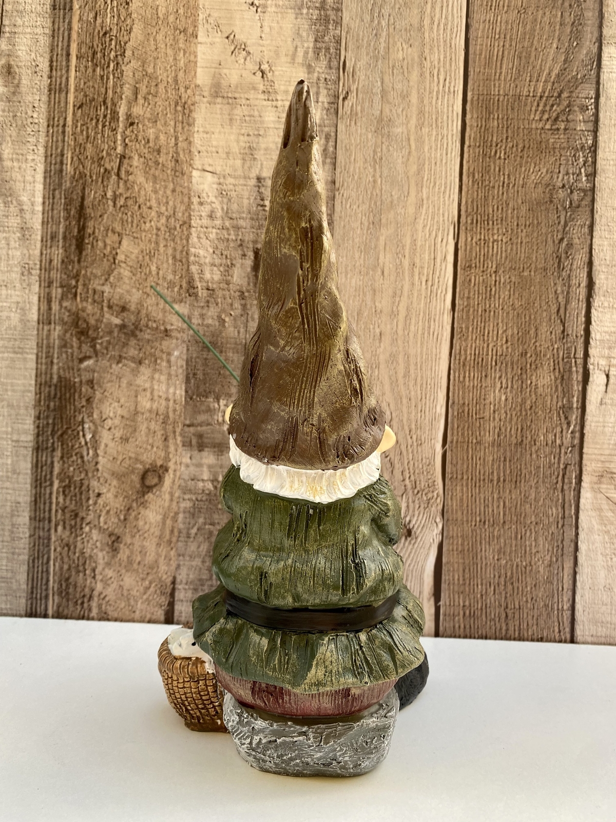Garden Gnome Fishing Rod Gift Ornament Statue Figurine Frost Proof Pond ...