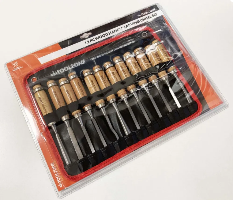 12Pcs Hand Chisel Set Wood Carving Woodworking Professional Lathe ...