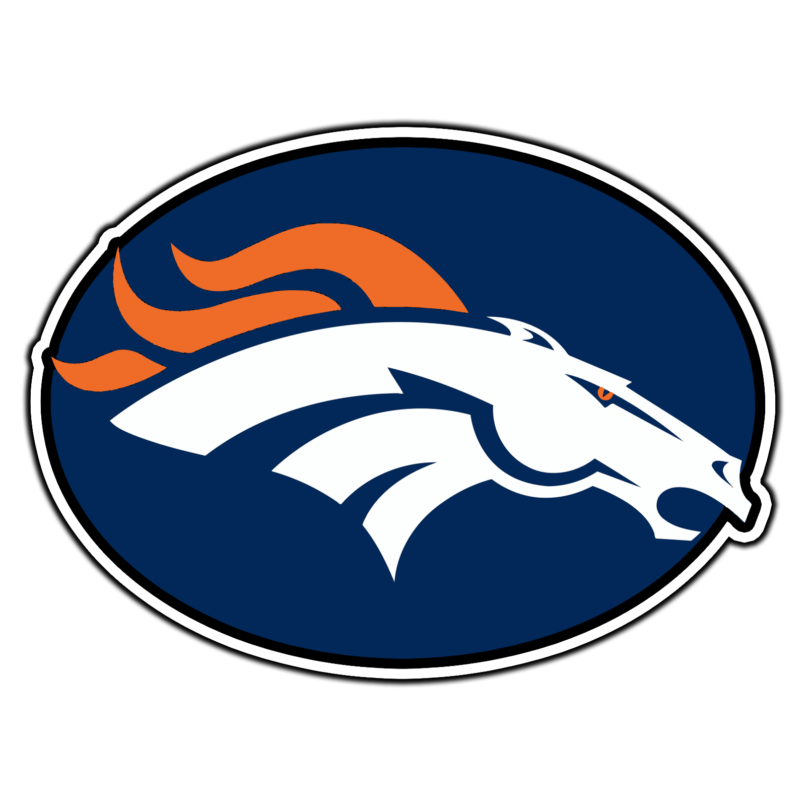 Denver Broncos Oval Logo #10 Football Sticker Waterproof Vinyl Decal ...