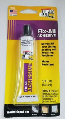 NEW Super Glue Fix-All Adhesive 5/8 FL OZ (18.4 ml ) FREE SHIP | eBay