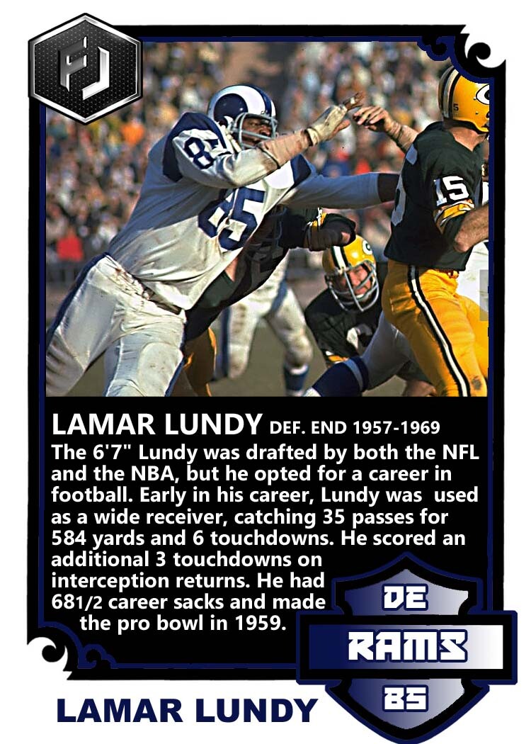 ACEO LAMAR LUNDY LOS ANGELES RAMS CUSTOM HAND MADE ART CARD | eBay