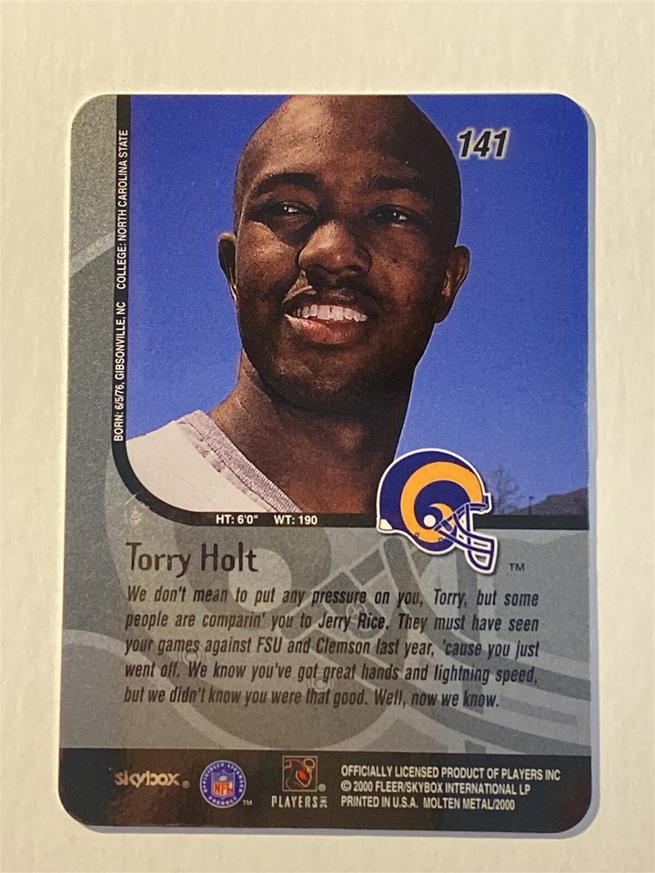 TORRY HOLT rams 1999 Skybox Molten Metal #141 RC (F6) | eBay