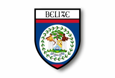 Stickers decal souvenir vinyl car shield city flag world crest belize ...