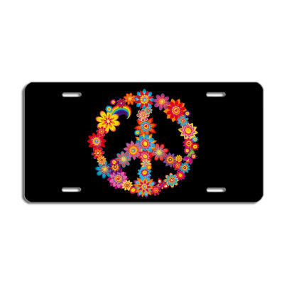 Colorful Peace Flower License Plate - Decorative Floral | eBay