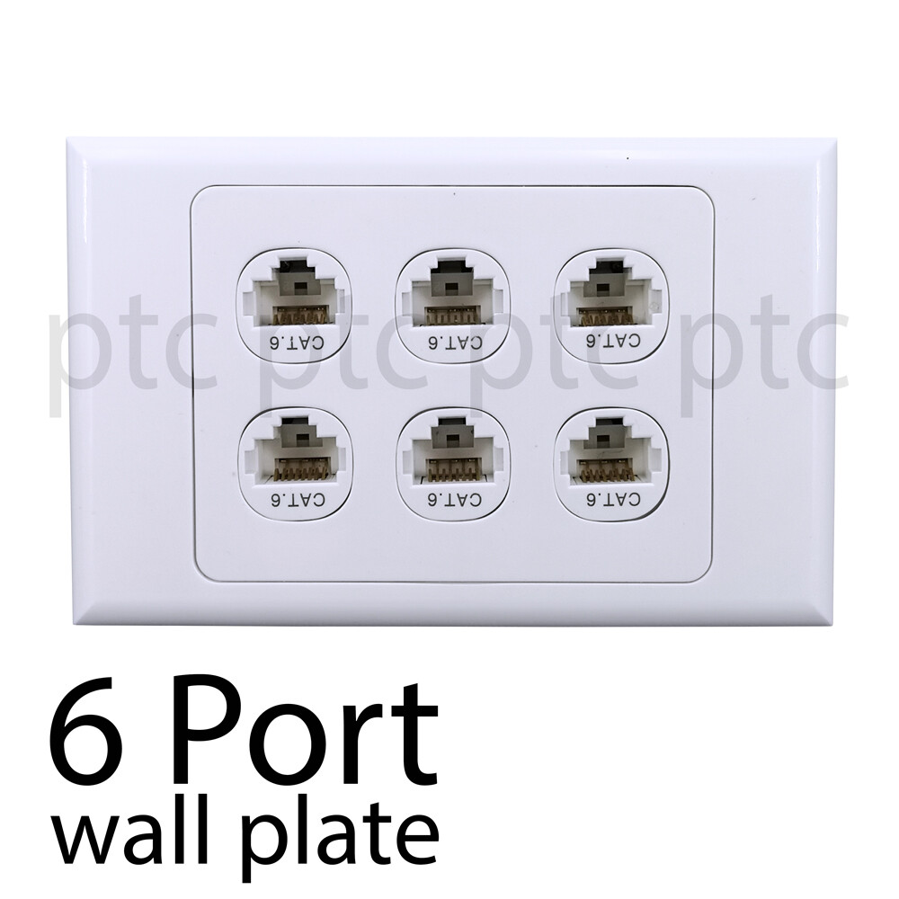 1/2/3/4/5/6 Gang wallplate /CAT6 RJ45 Network LAN Data Jack Mech Insert ...