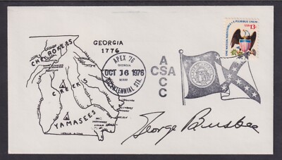 George Busbee (1927-2004) Georgia Governor, signed 1976 APEX Cover with ...